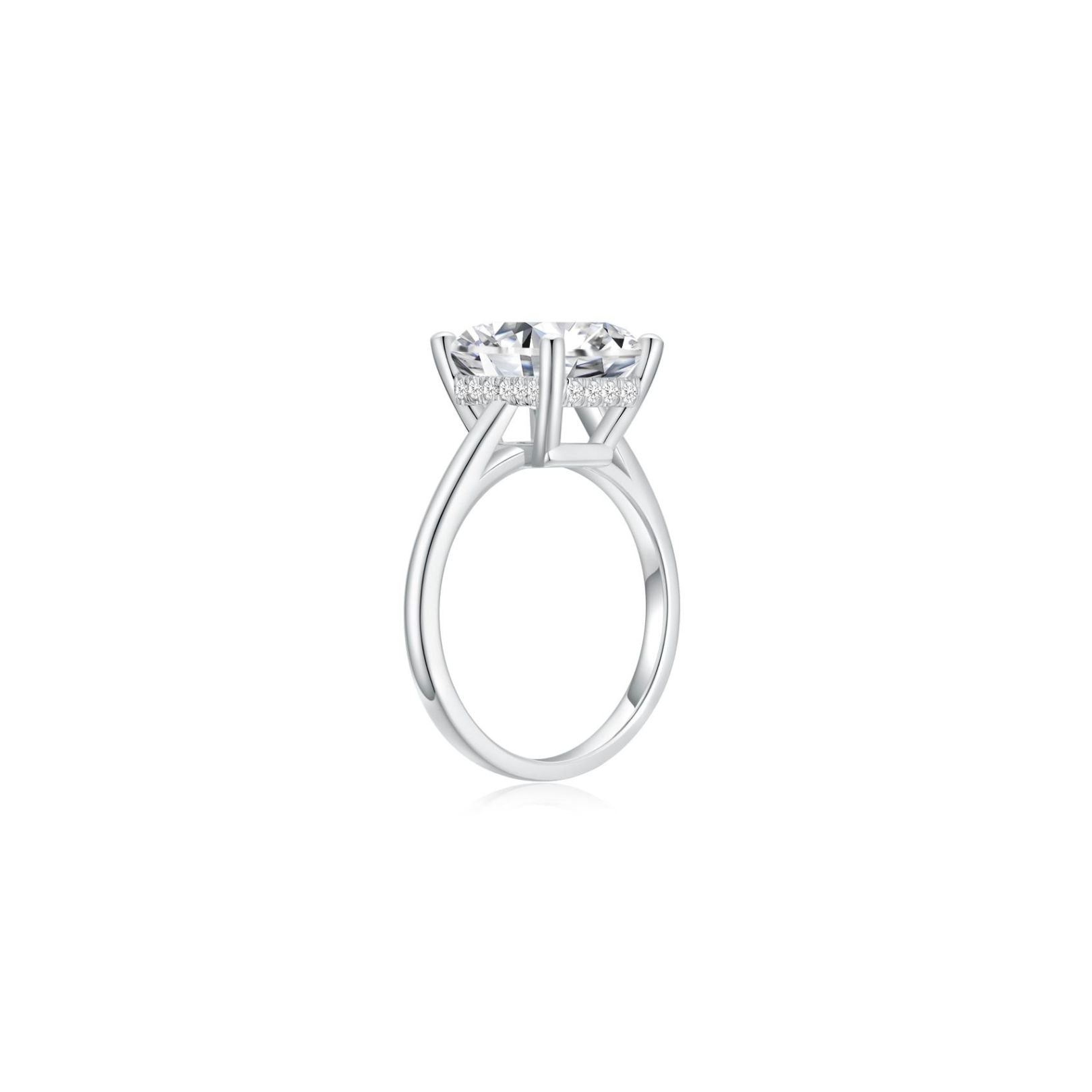 Maya Emerald Solitaire Plain Ring – Eclat by Oui®