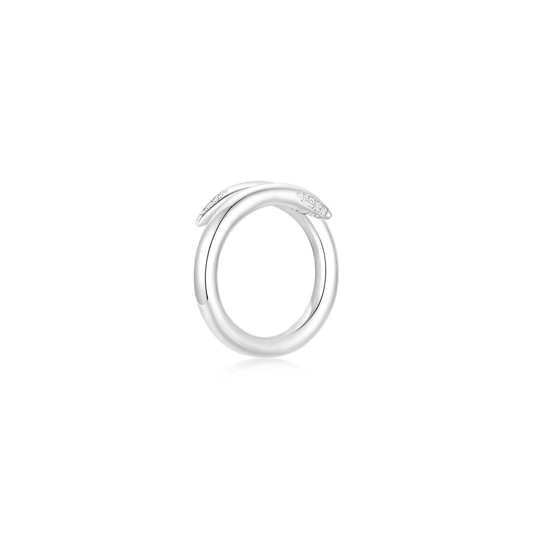 Double-Edged Ring (White Gold) – Eclat by Oui®