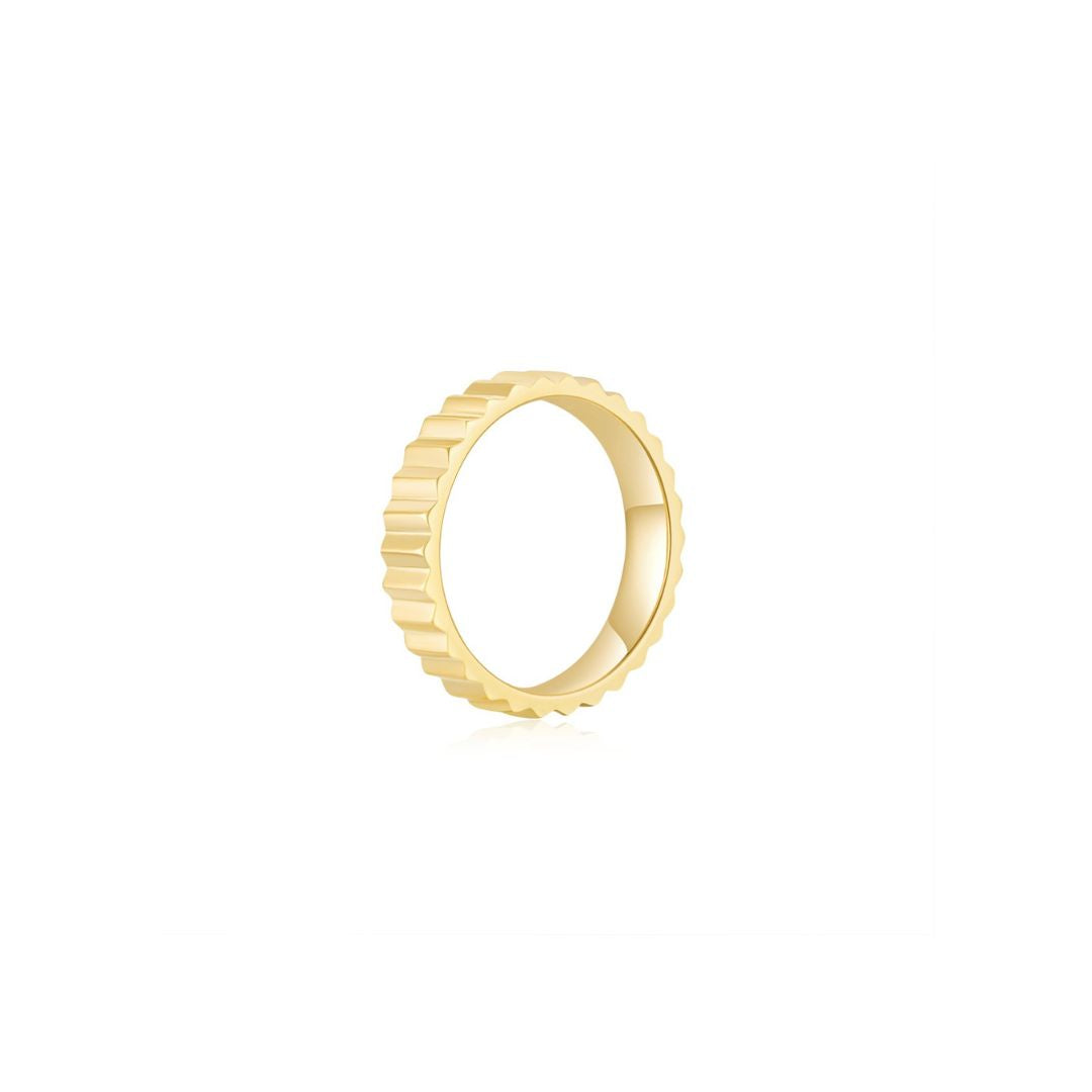 Fluted Ring (Yellow Gold) – Eclat by Oui®
